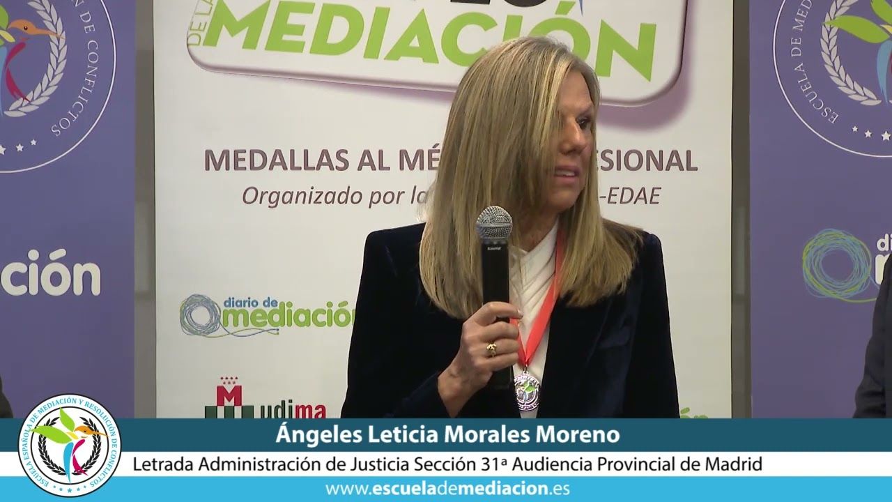 Dña. Ángeles Leticia Morales Moreno - Medalla al Mérito Profesional 2024 Diario de Mediación